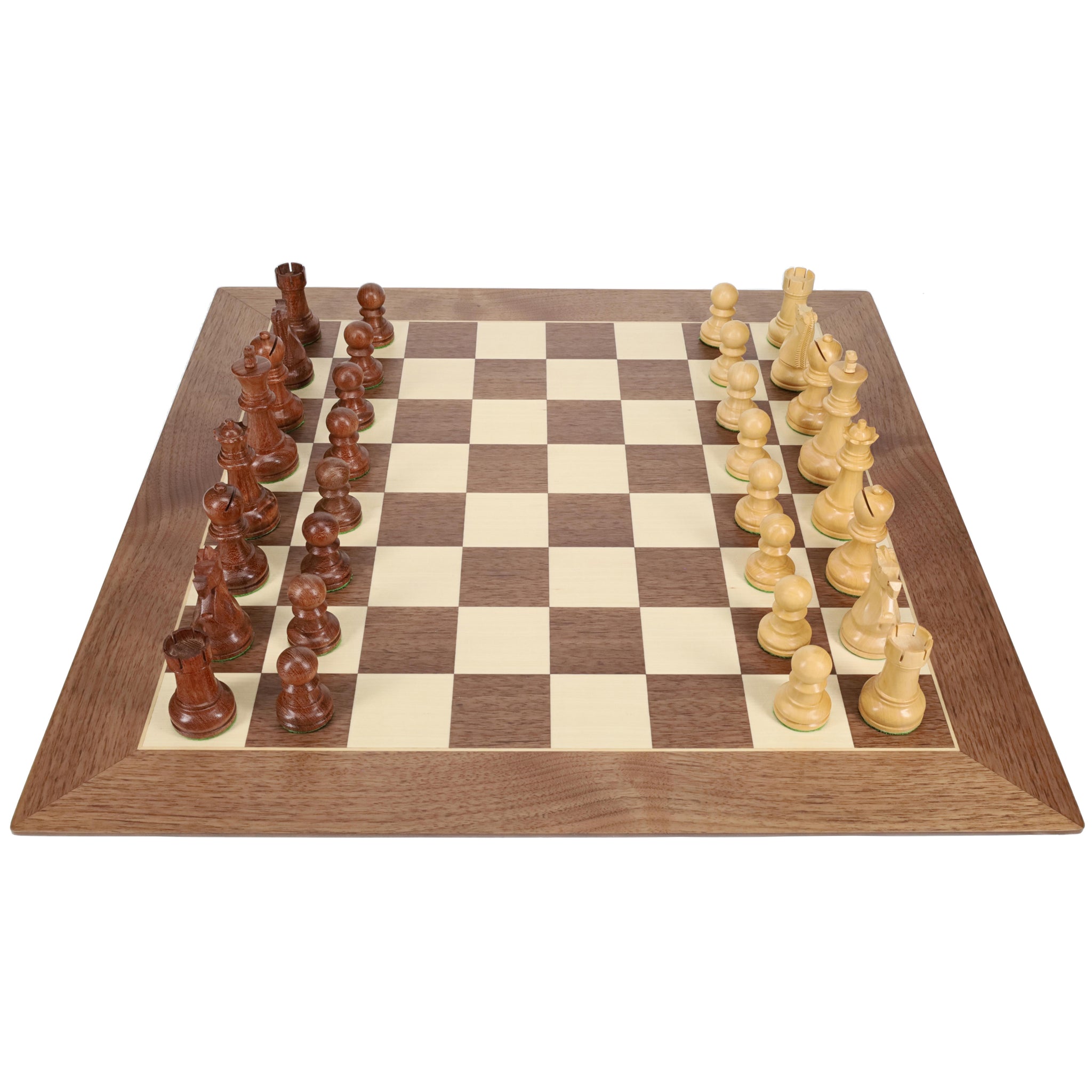 WE Games Luxury Wooden Chess Set - 21.75 inch Walnut and Sycamore Ches ...