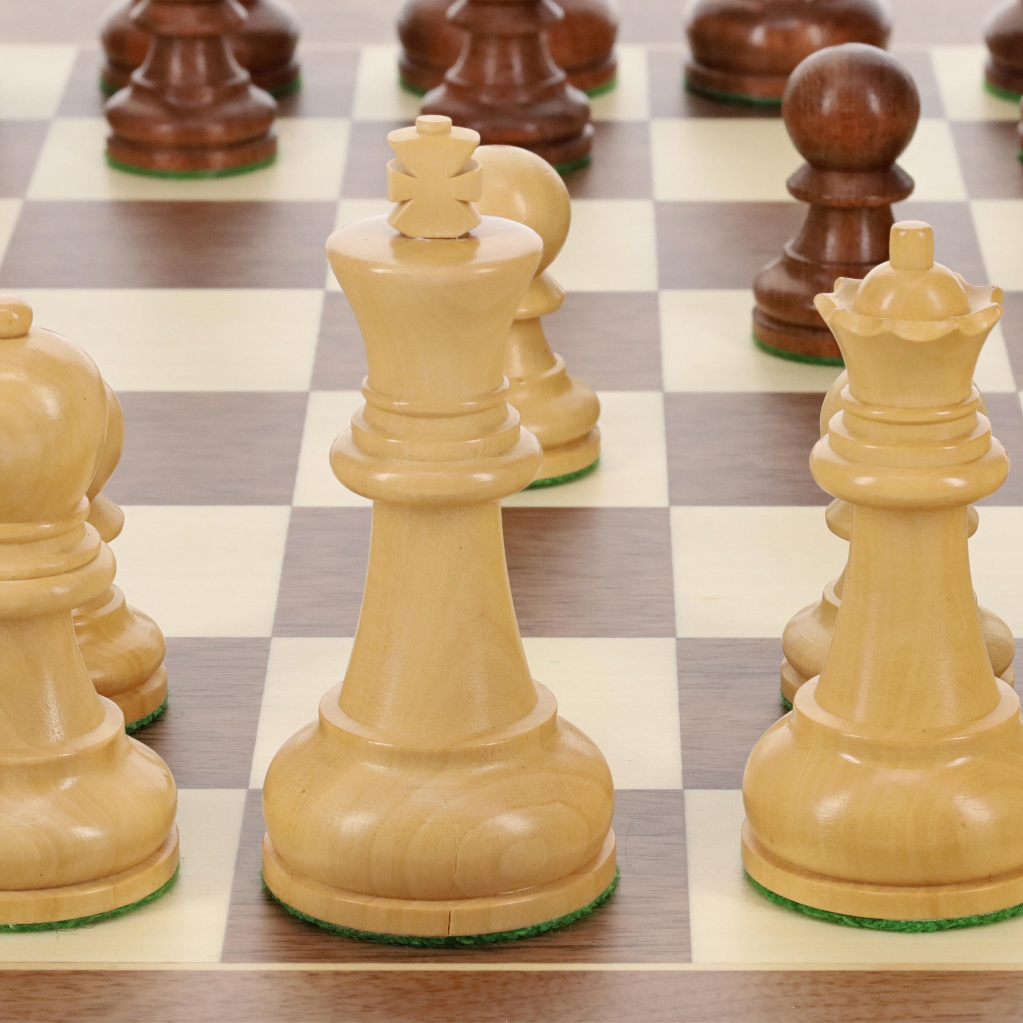 WE Games Luxury Wooden Chess Set - 21.75 inch Walnut and Sycamore Ches ...