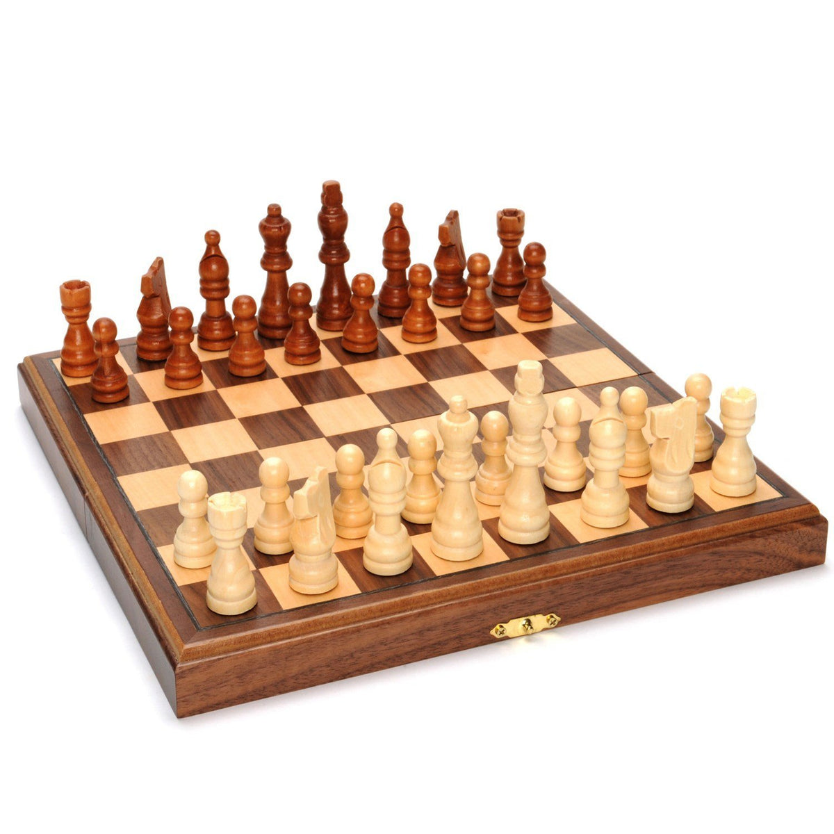Magnetic Folding Walnut Wood Chess Set – American Chess Equipment